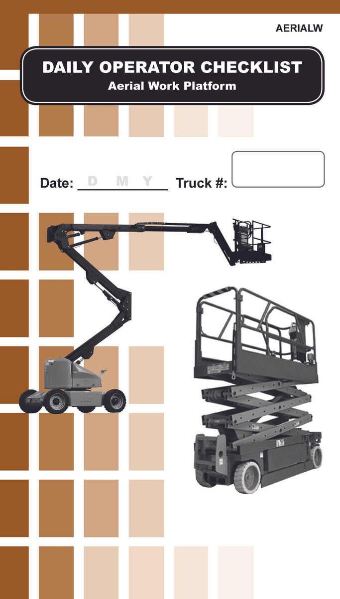Aerial Work Platform Checklist Booklets – Safe-Tech Safety Products